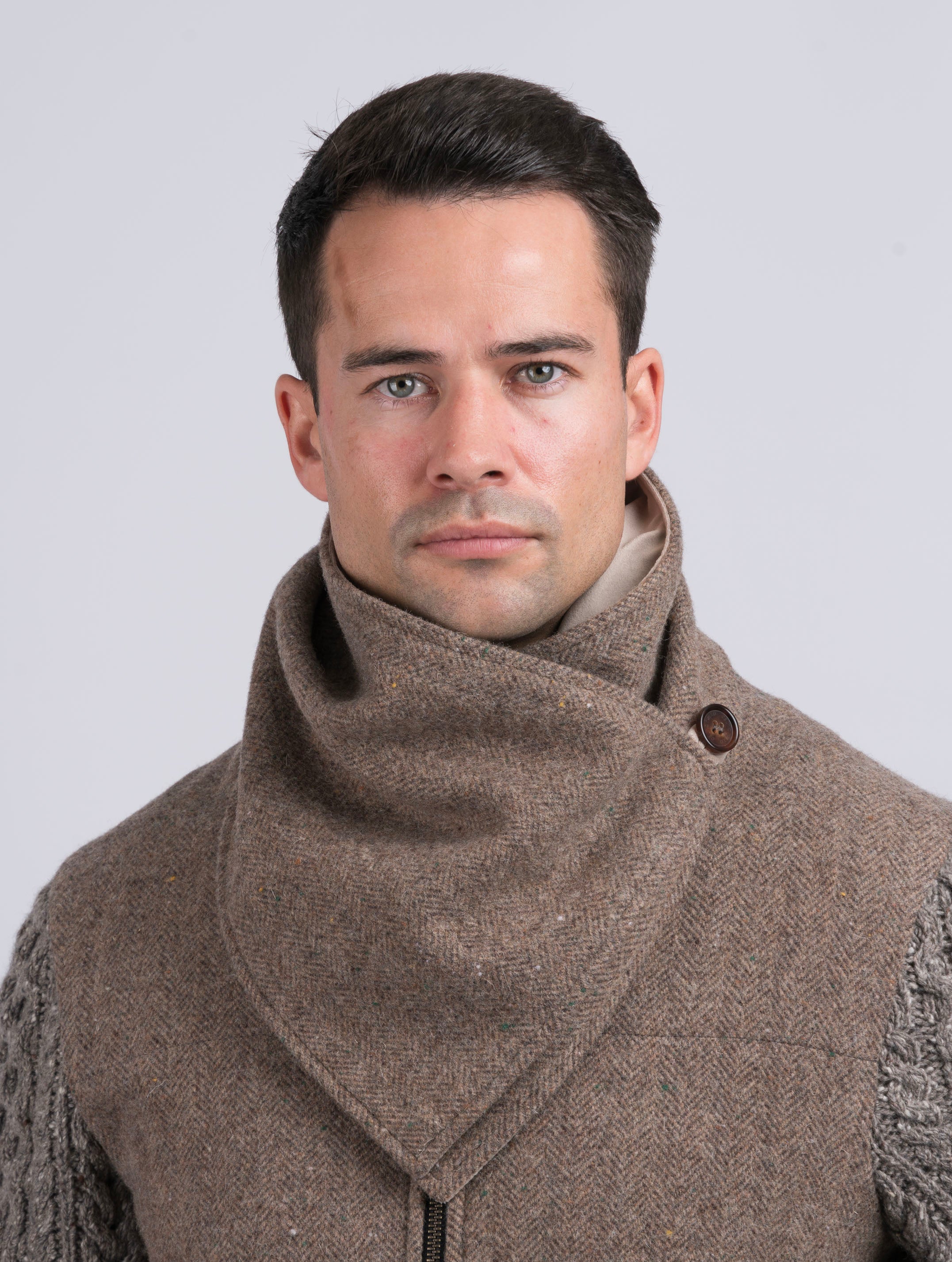 Fawn Tweed Snood with Reversible Beige Velvet Snood – celtictweed
