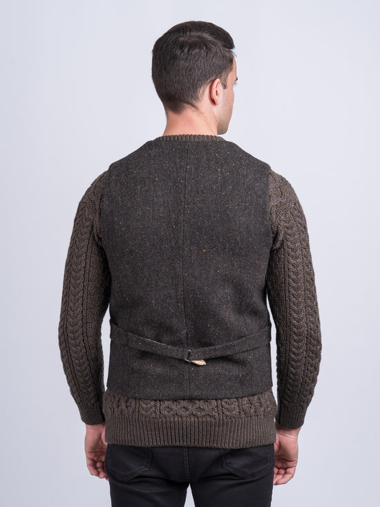 Oscar Wilde Brown Hopsack Tweed Waistcoat – Made in Ireland Vest ...