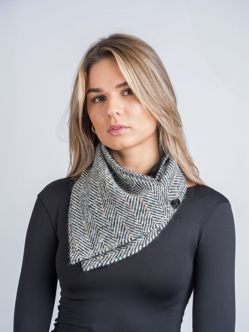 Women s Tweed Velvet Snood Scarves Made in Dublin Elegant Cozy celtictweed